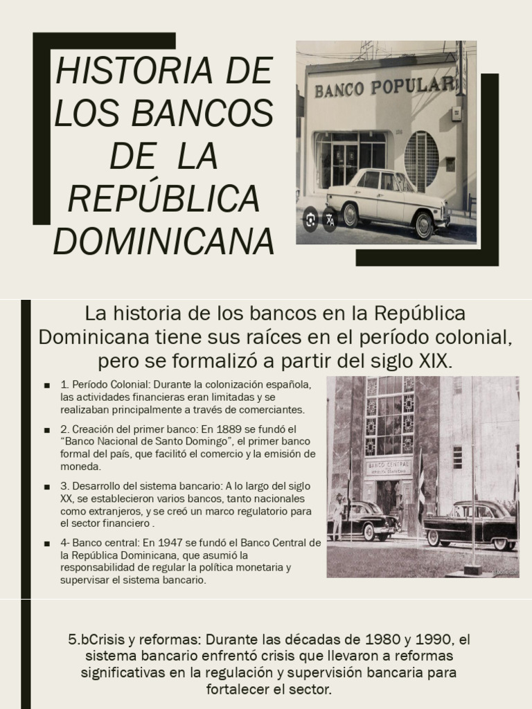 Historia y Tipos de Bancos en RD | PDF | Bancos | Banco Comercial