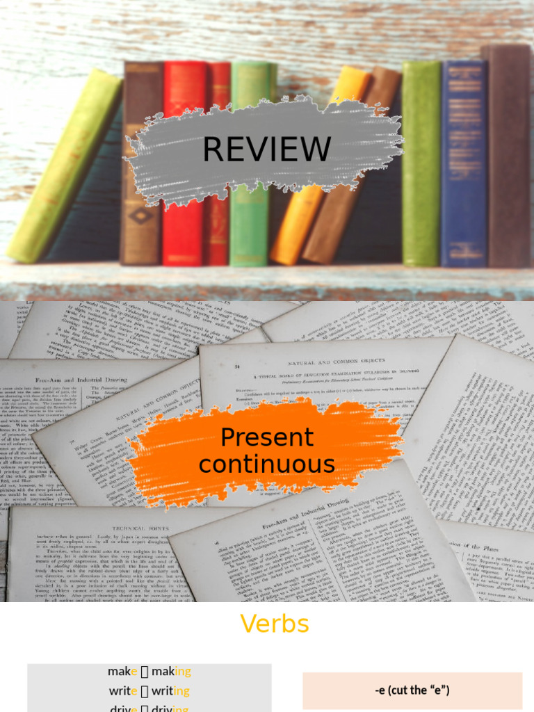 Review - Present Continuous | PDF | Linguistic Morphology | Syntax