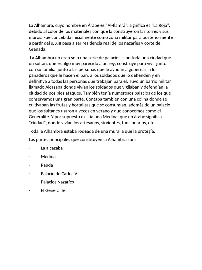 La Alhambra | PDF