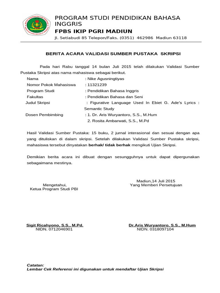 3.-FORM-BERITA-ACARA-VALIDASI-SUMBER-PUSTAKA-SKRIPSI | PDF