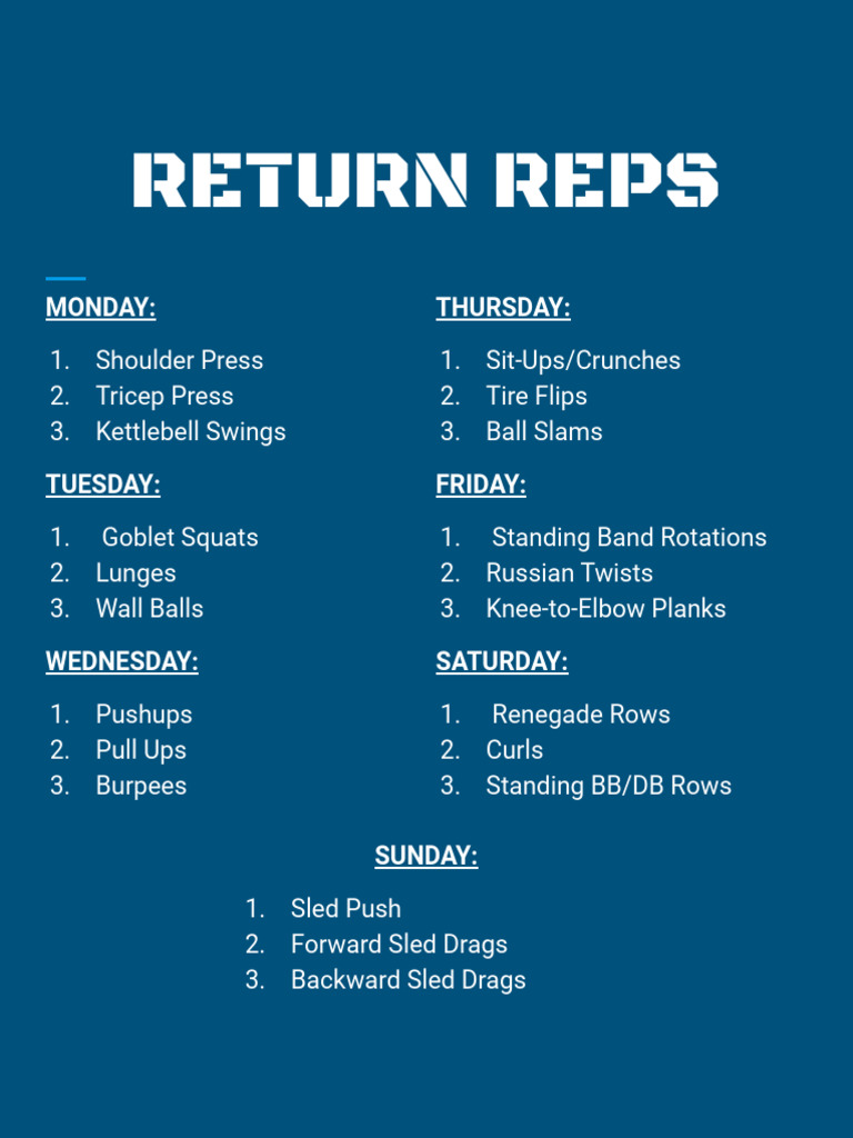 PT Distances & Return Reps | PDF