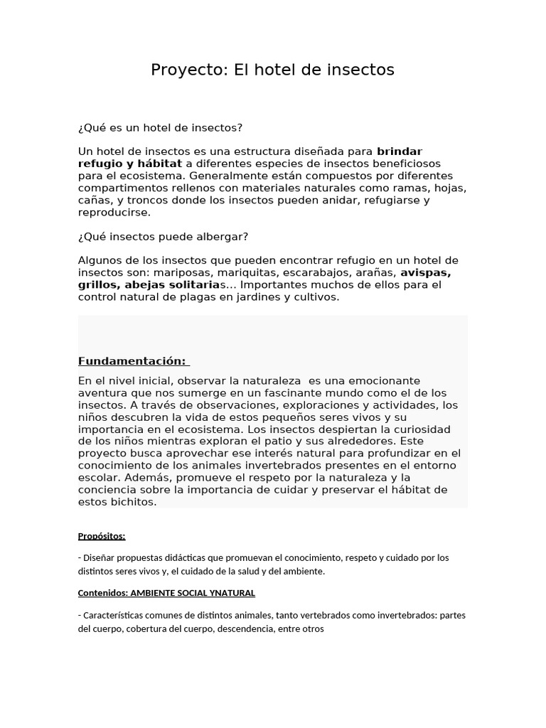 Hotel de Insectos | PDF | Insectos | Zoología
