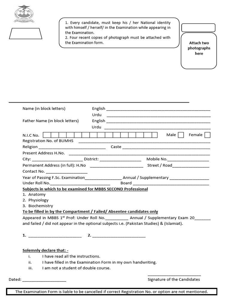 Mbbs 2nd Prof Bumhs | PDF