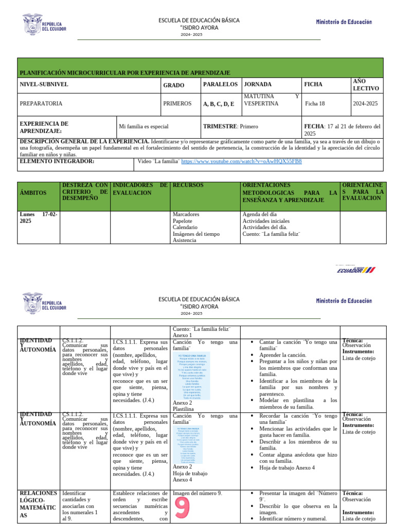 Ficha 18 Mi Familia Es Especial | PDF | Lápiz | Evaluación