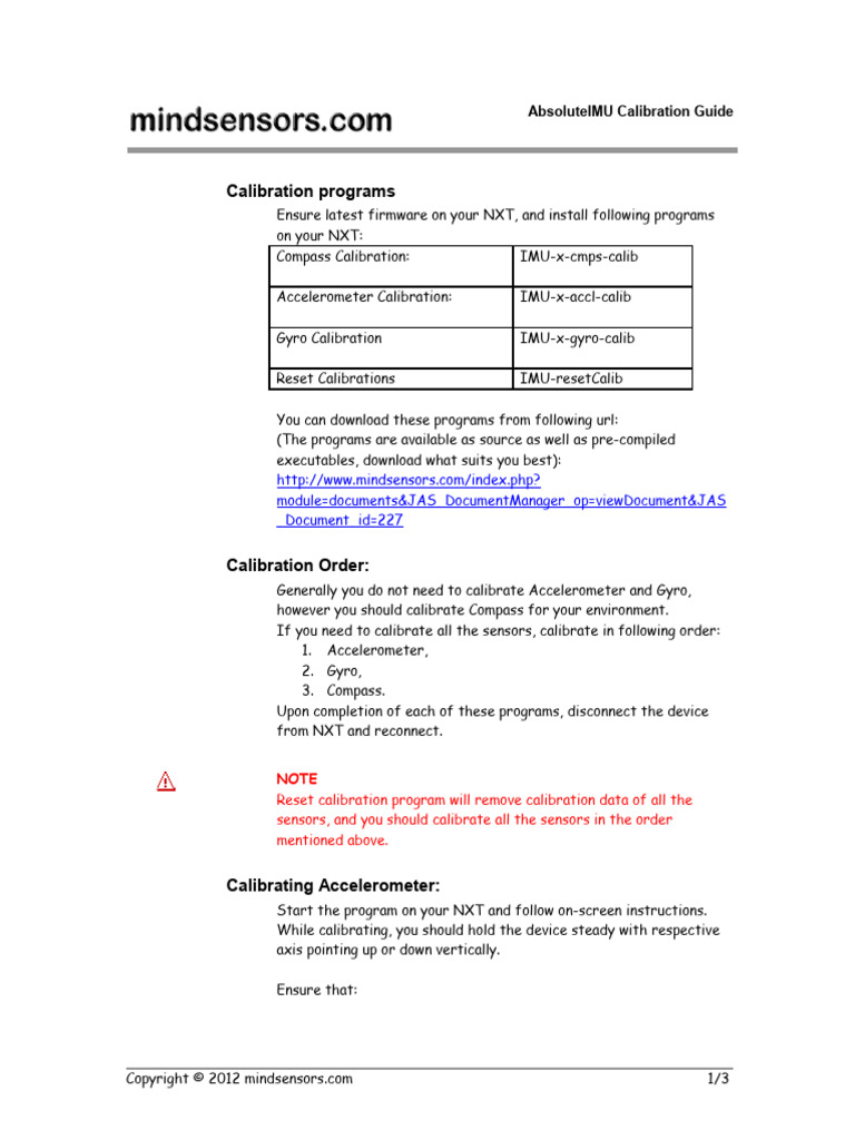 AbsoluteIMU-Calibration Guide | PDF | Rotation | Gyroscope