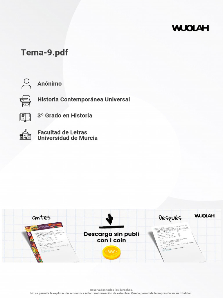 Wuolah Free Tema 9 | PDF