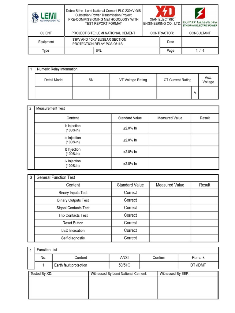 16 33KV AND 10KV BUSBAR SECTION PROTECTION RELAY PCS-9611S | PDF | Relay | Power (Physics)