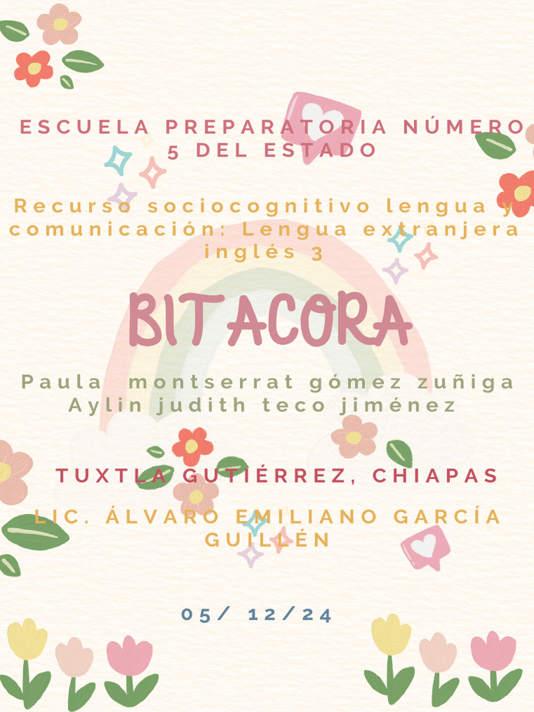 Pink Sage Green Cute Portfolio Cover Page Document A4.PDF | PDF