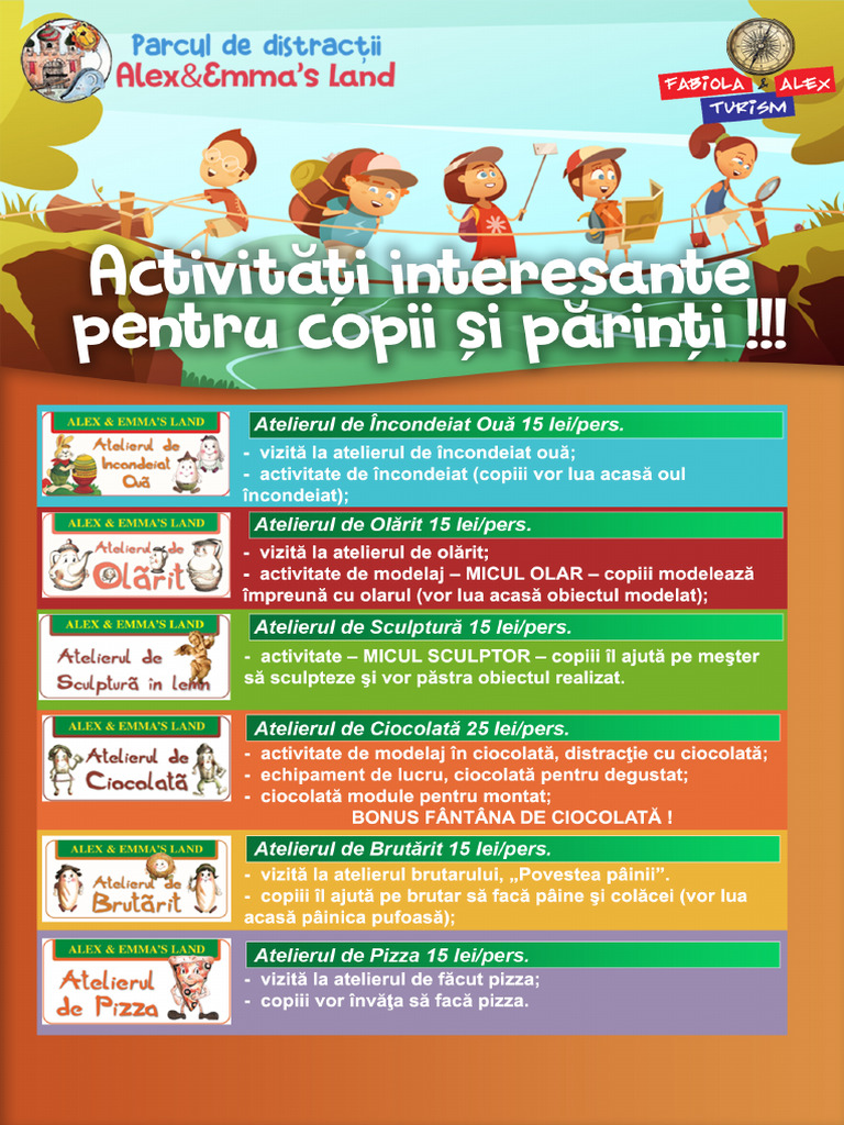 Revista Ateliere Parcul de Distractii Alex&Emma's Land | PDF