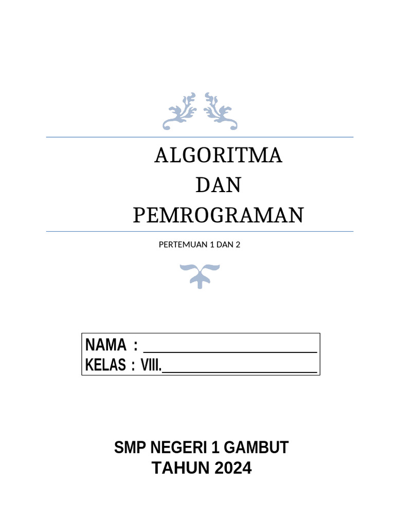 2 Materi Algoritma Dan Pemograman Kelas VIII | PDF