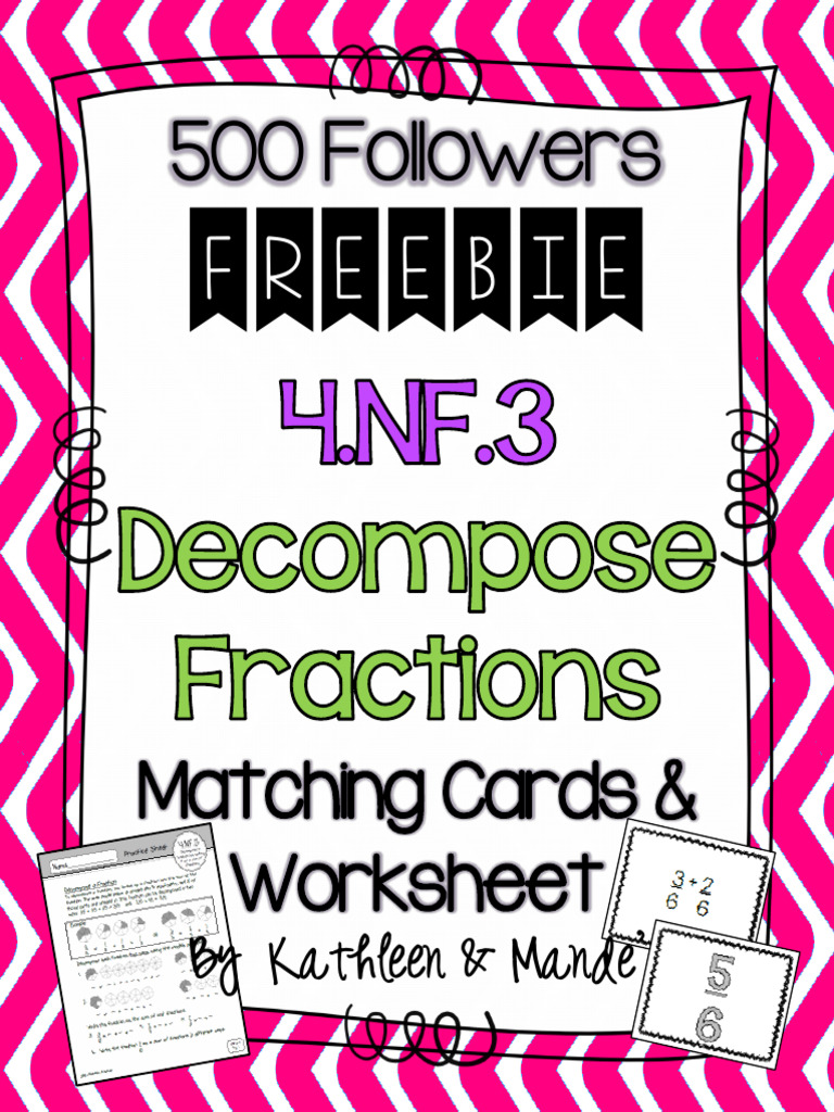 Decomposing Fractions Practice Cards | PDF | Odds | Arithmetic