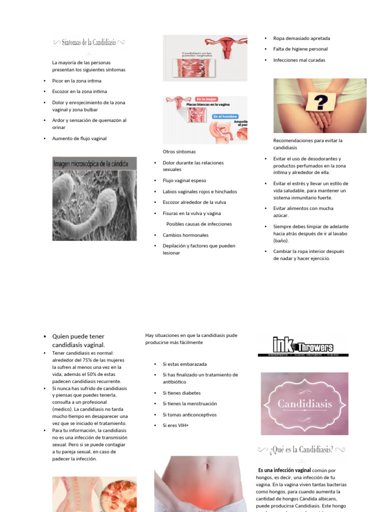 Síntomas y prevención de candidiasis vaginal | PDF | Candidiasis | Medicina