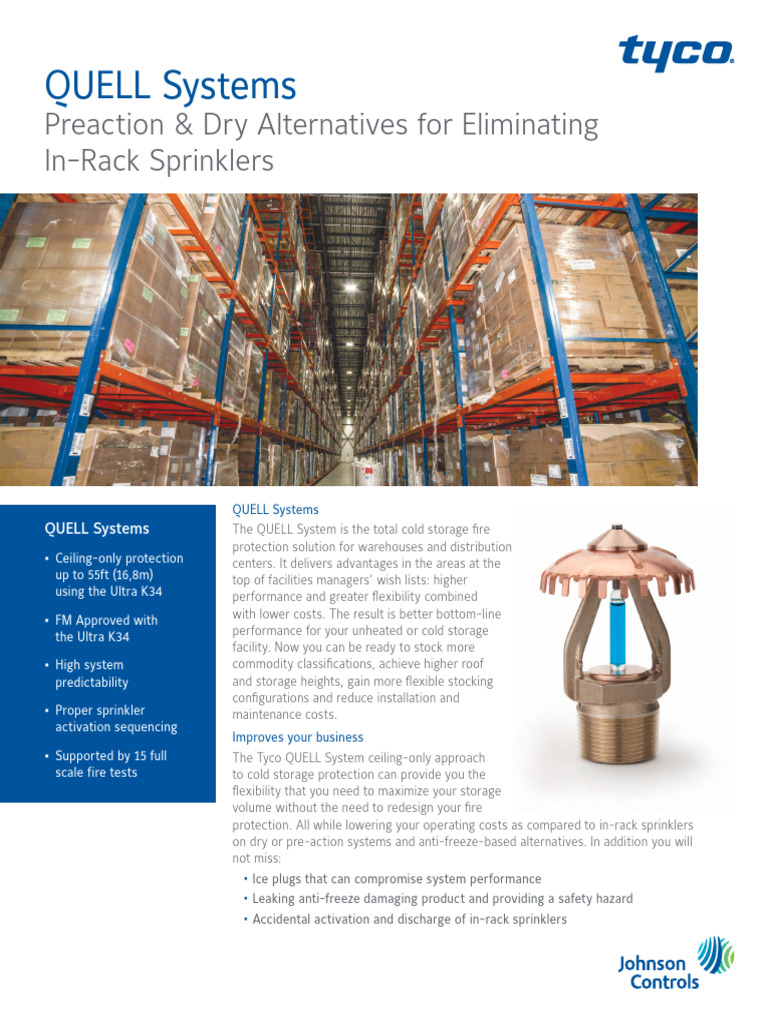 FSP2019008 TY Quell Systems - Overview - US | PDF | Fire Sprinkler System