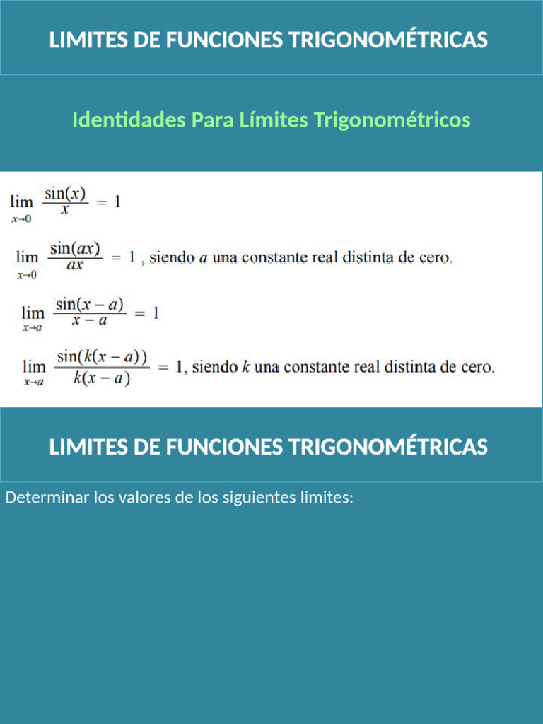 Limites Trigonométricos | PDF