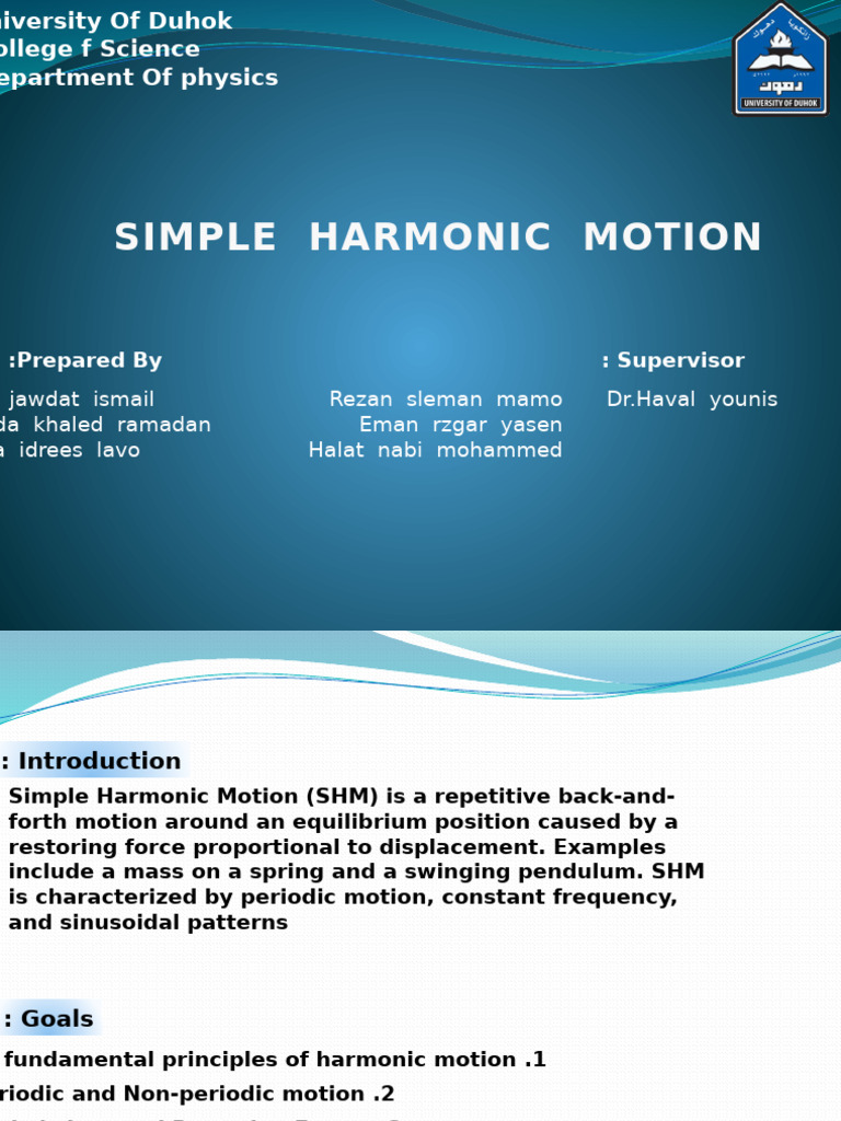 Mechanics Presentation B2 22 | PDF | Oscillation | Motion (Physics)