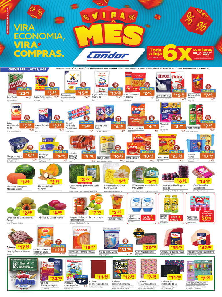 Ofertas Condor: Produtos e Preços 2025 | PDF | Nestlé | Bolos