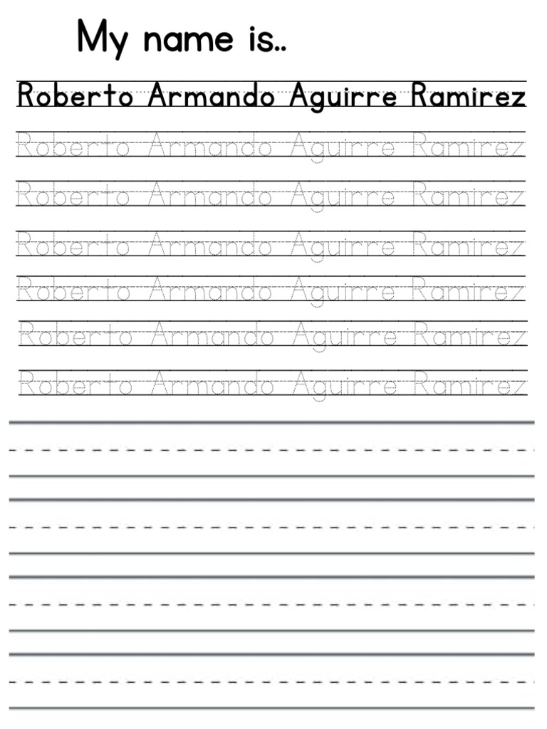 Armando Name Tracing Worksheet | PDF