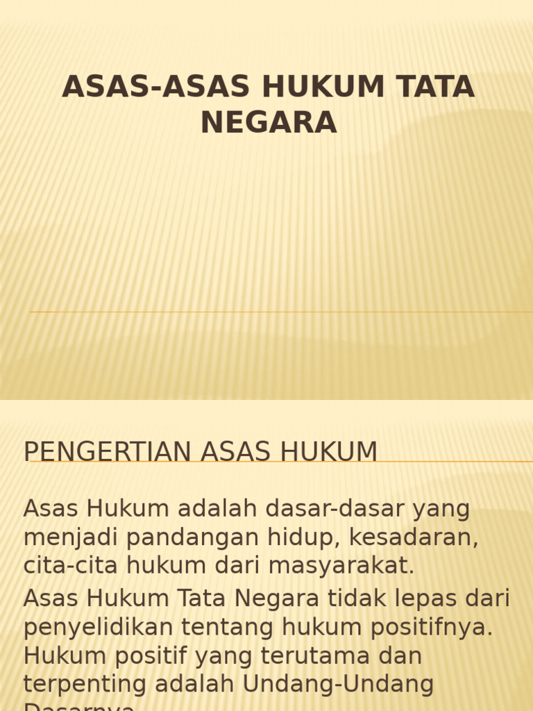 Asas-Asas HTN | PDF