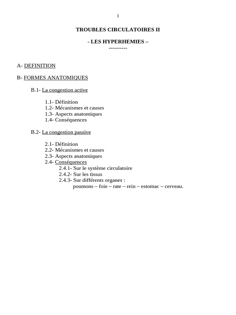 Congestion Active et Passive : Définition et Mécanismes | PDF ...