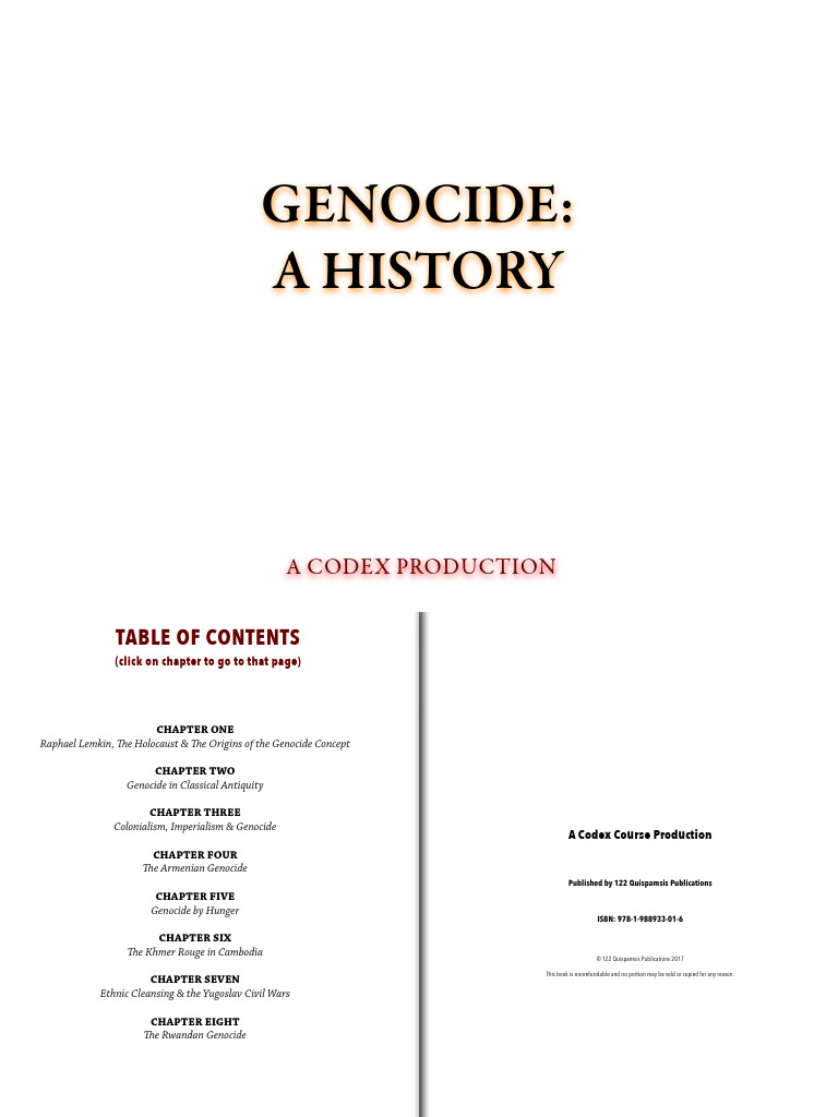 GENOCIDE: A HISTORY - Codex Course Productions | PDF | Genocides | Crimes