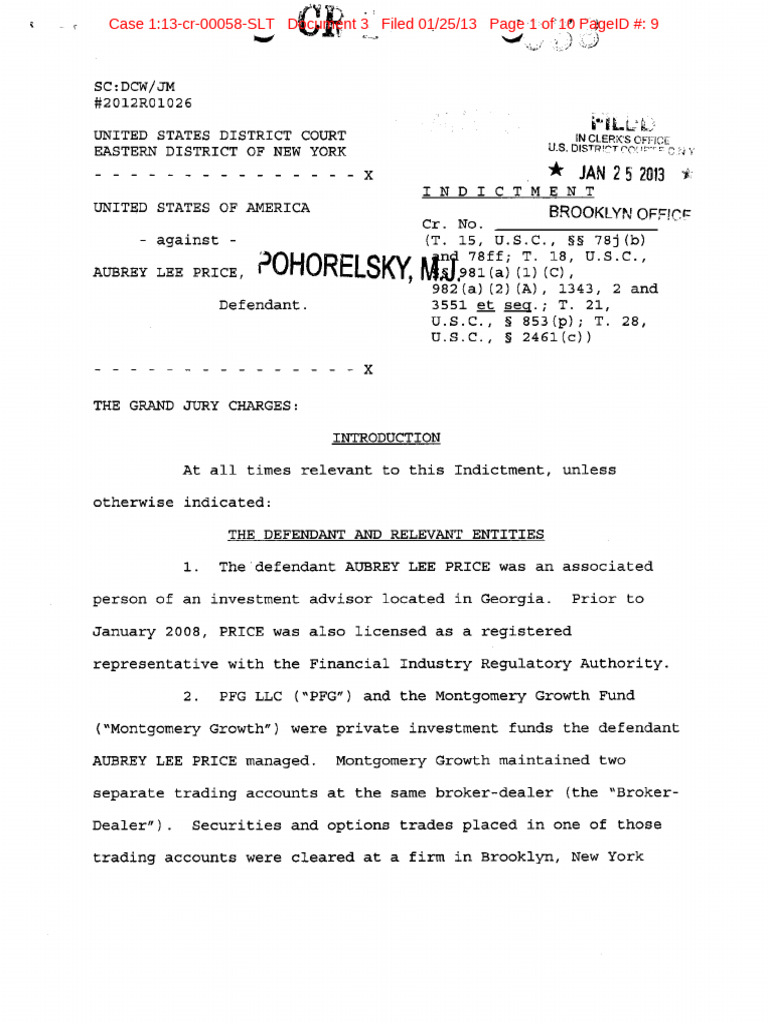 ALP Indictment Show - Multidocs | PDF | Fraud | Securities (Finance)