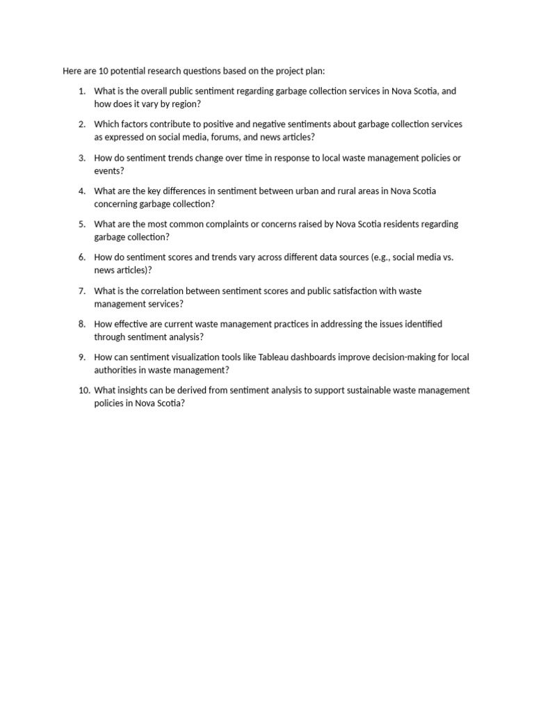 Nova Scotia Garbage Collection Sentiment Analysis | PDF | Policy ...