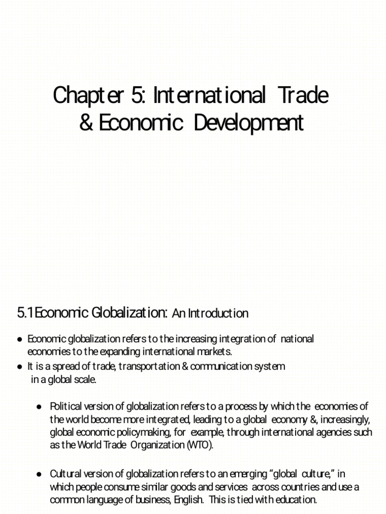 Economic Globalization and Trade Theory | PDF | Protectionism | Balance ...