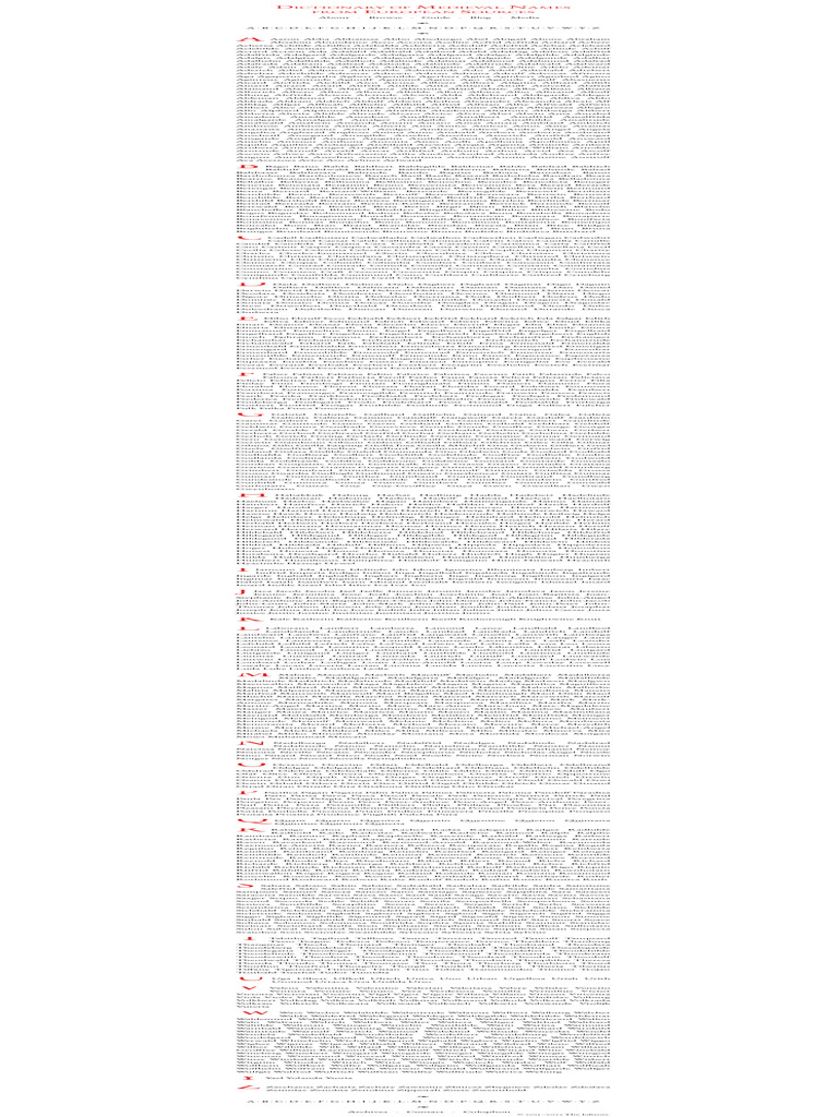 Names - Dictionary of Medieval Names From European Sources | PDF