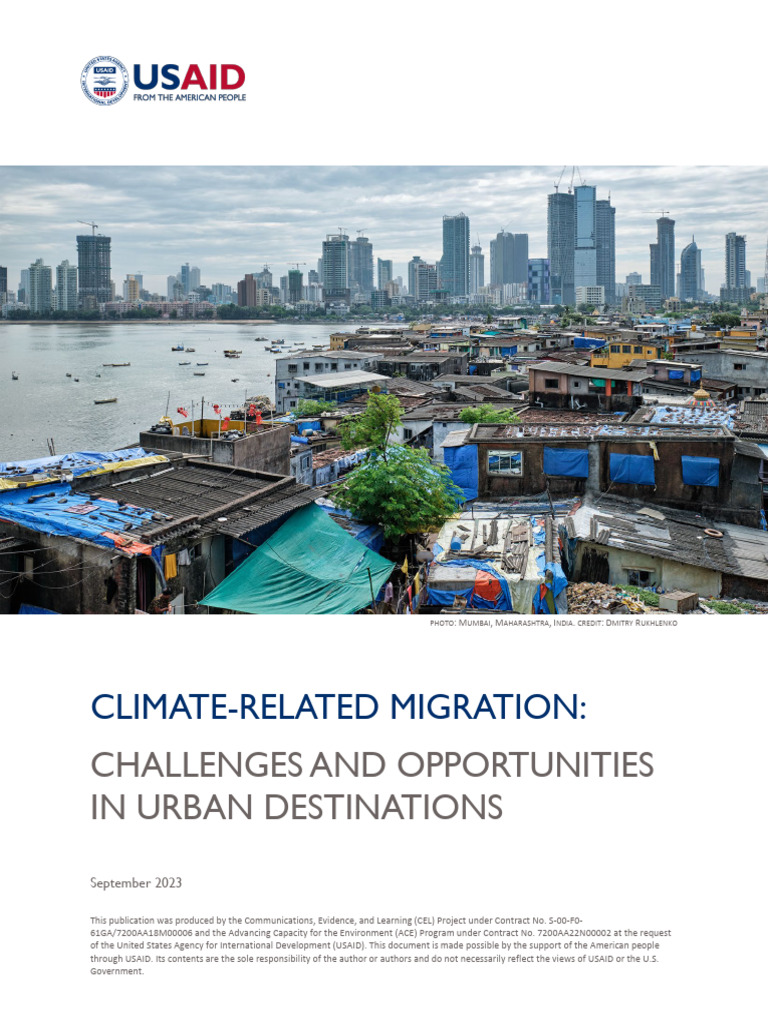 USAID Paper Climate Related Migration To Urban Areas | PDF | Human ...