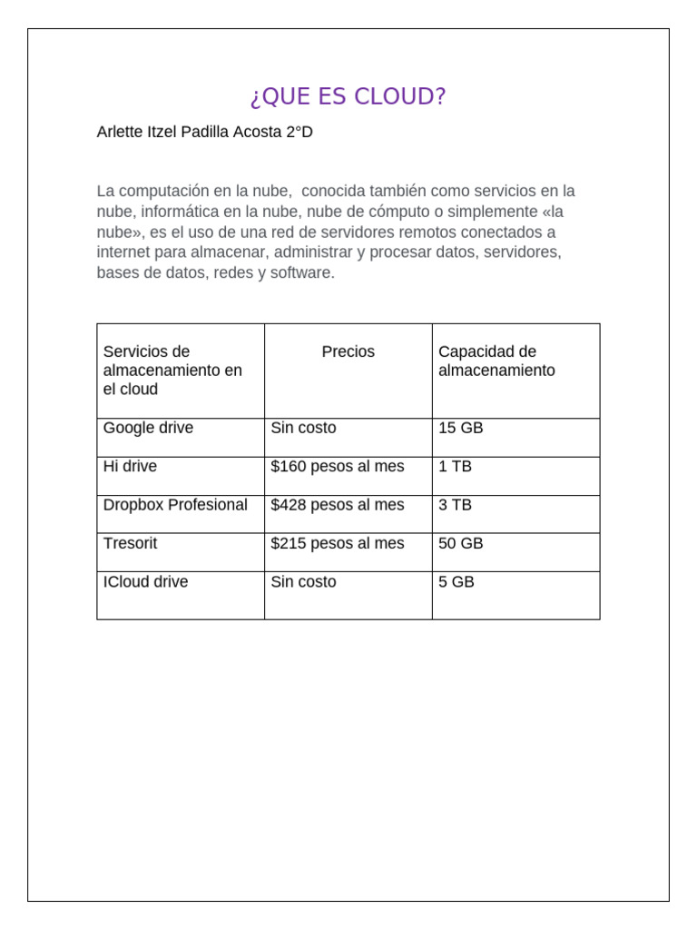 Trabajo Cloud (Arlette Padilla) | PDF