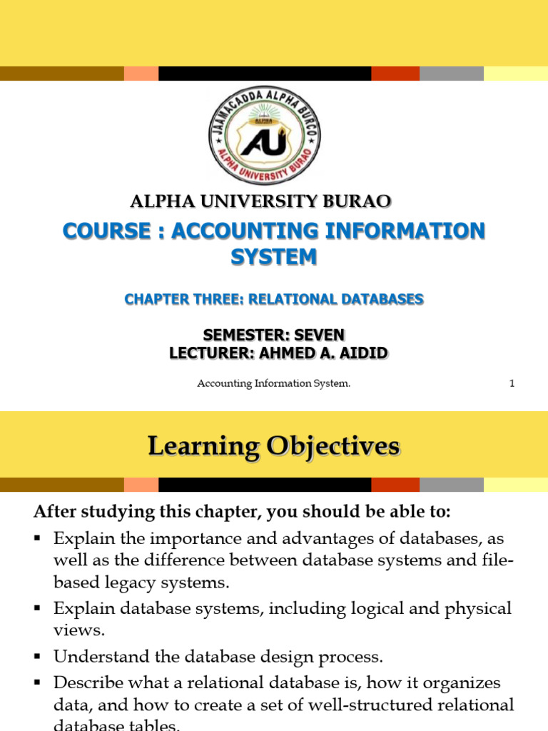 Chapter3. Relational Database | PDF | Relational Model | Databases