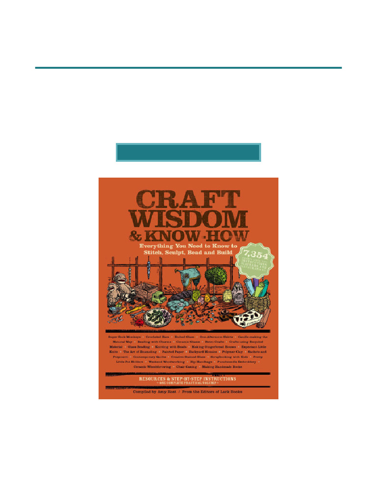 Subscribe Craft Wisdom & Know How Everything You Need To Stitch, Sculpt ...