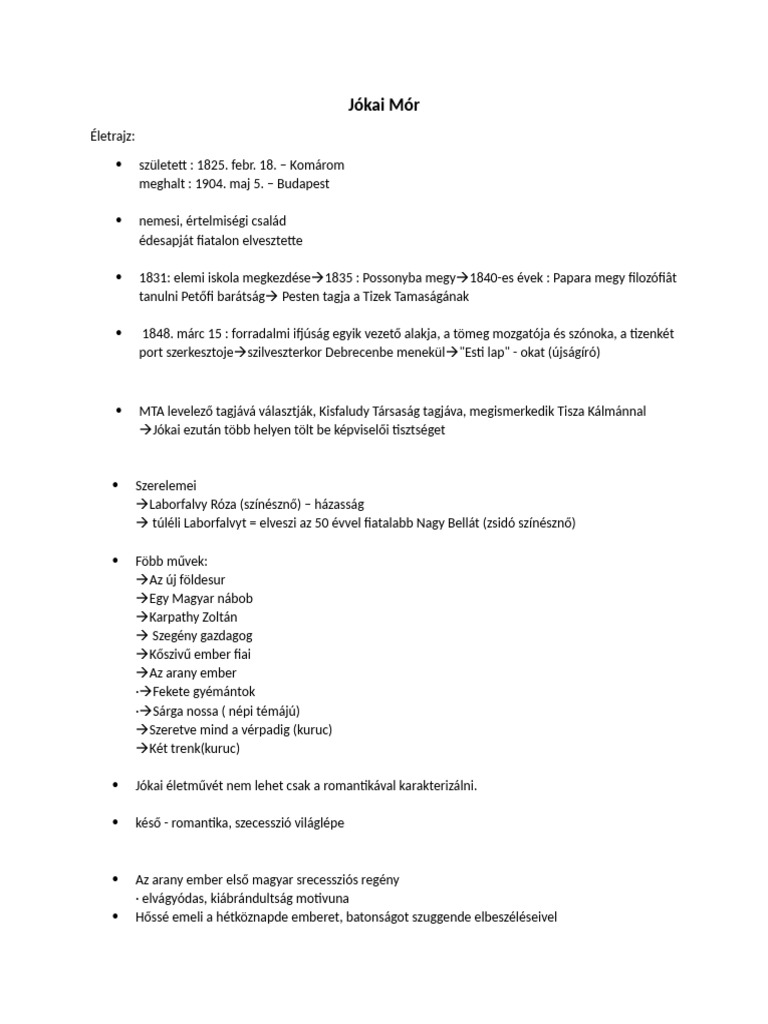 Jókai Mór | PDF