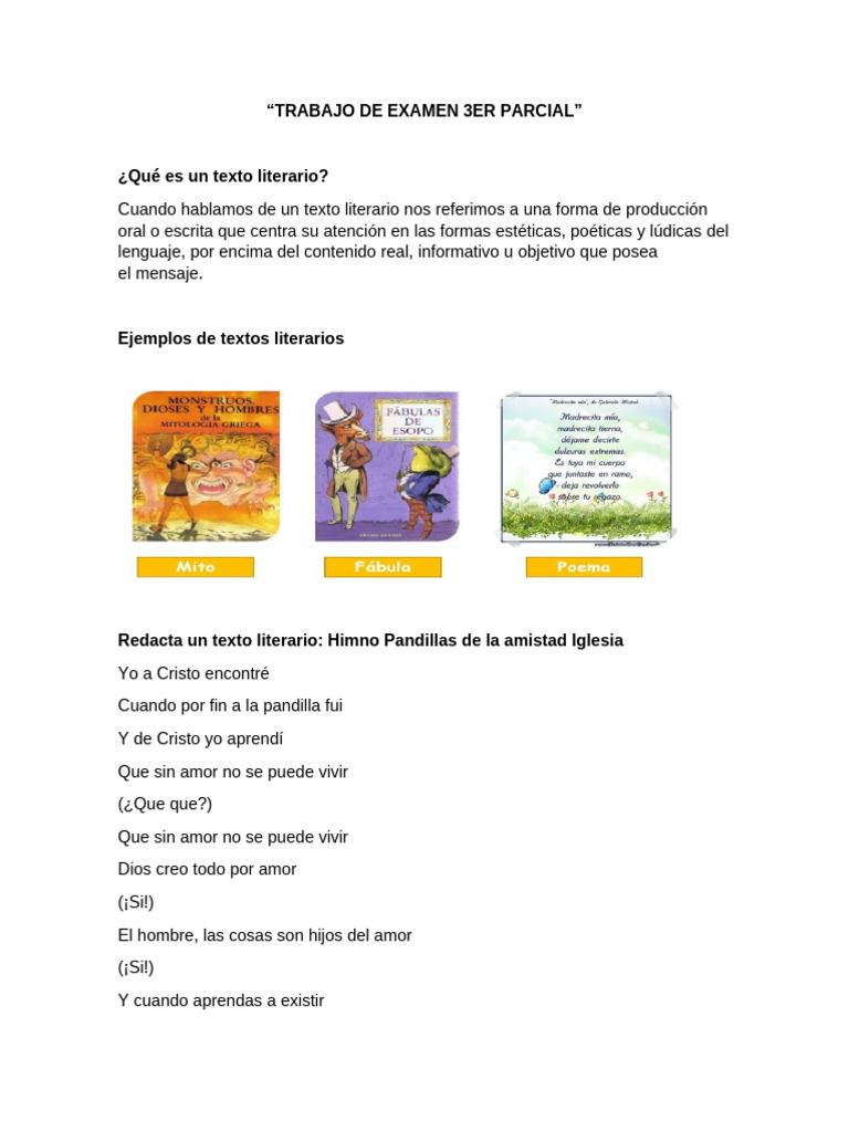 Tercer Parcial Lectura y Redaccion | PDF | Amor