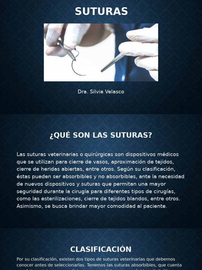 suturas | PDF | Sutura Quirúrgica | Seda