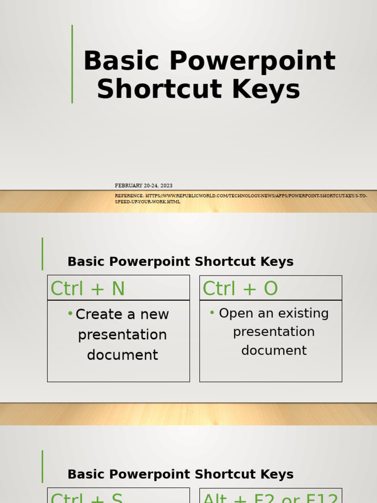 Basic Powerpoint Shortcut Keys_0 | PDF