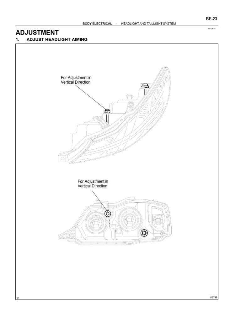 USDM 2001 Avalon Headlight & Taillight System | PDF | Headlamp | Switch