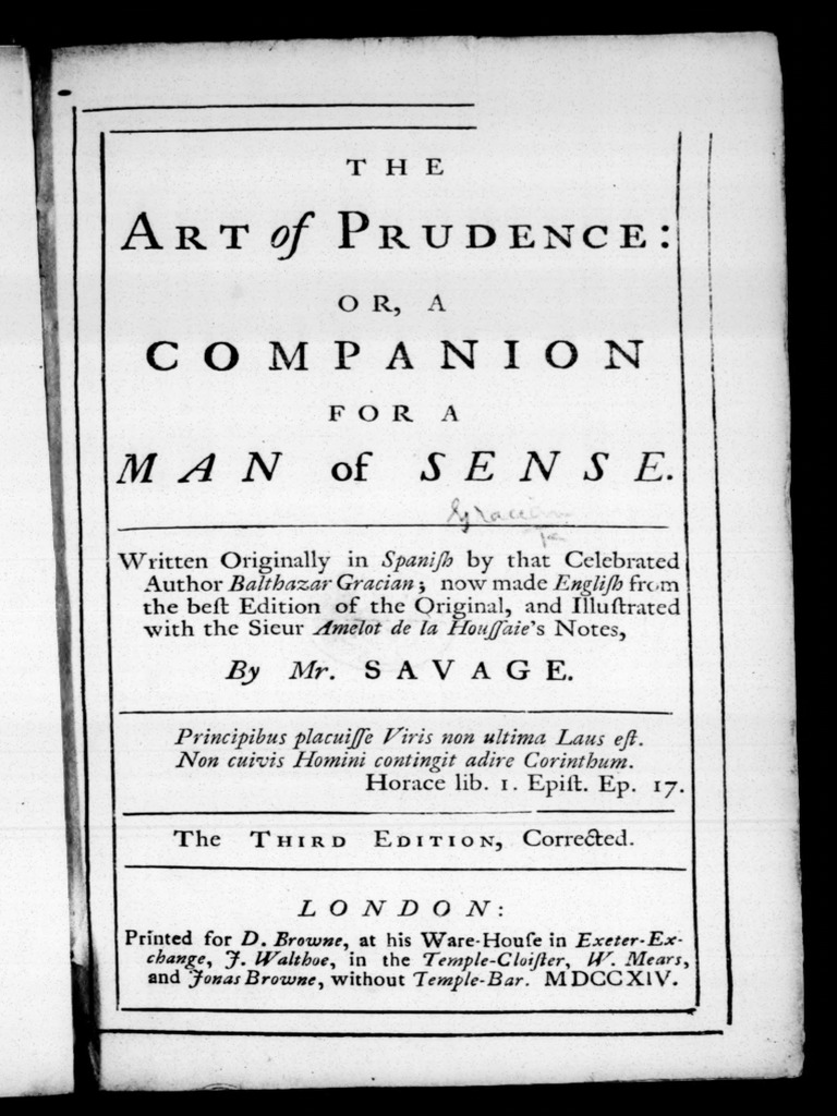 Art of Prudence: Maxims for Wisdom | PDF