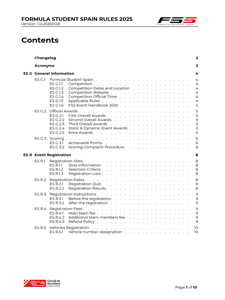Formula Student Spain Rules 2025 | PDF | Vehicles | Transport