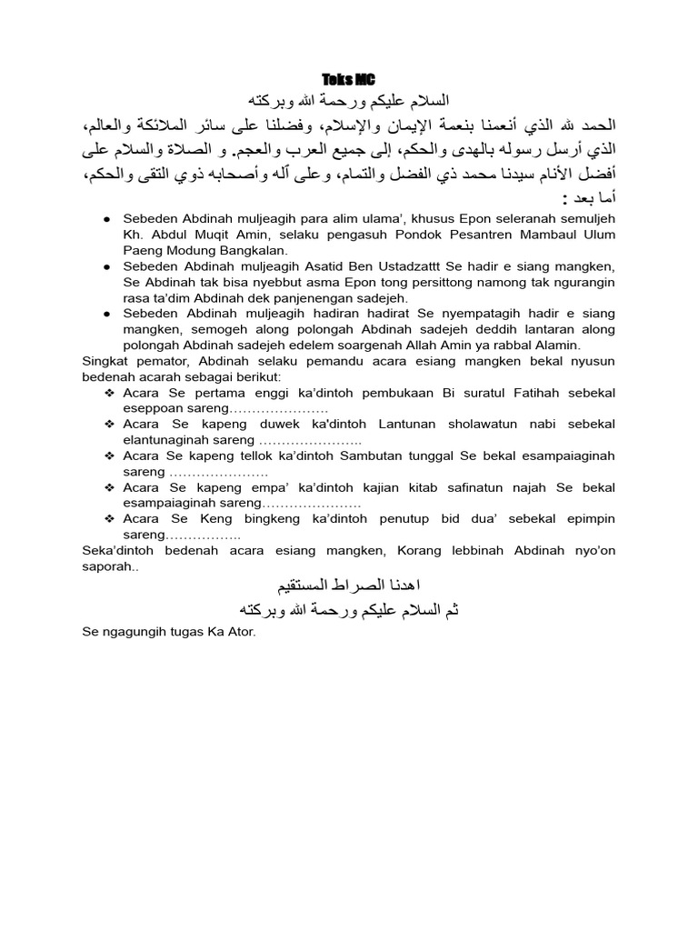 Teks MC | PDF
