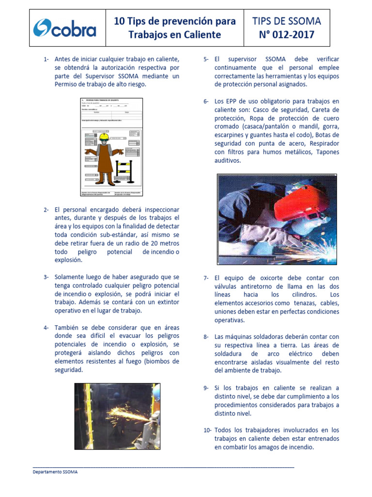 TIPS #012 Trabajos en Caliente | PDF