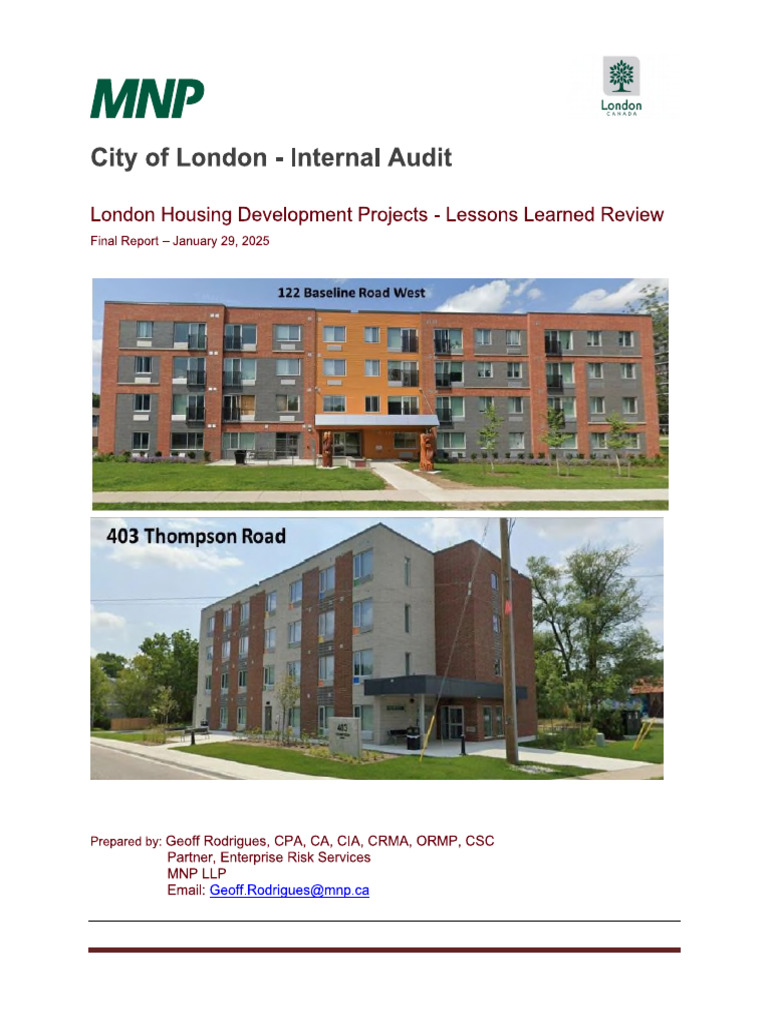London Housing Development Projects - Lessons Learned | PDF