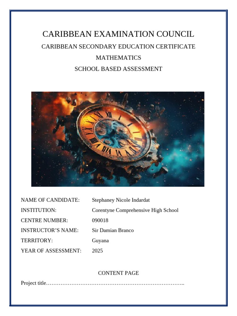 Maths Sba Pdf