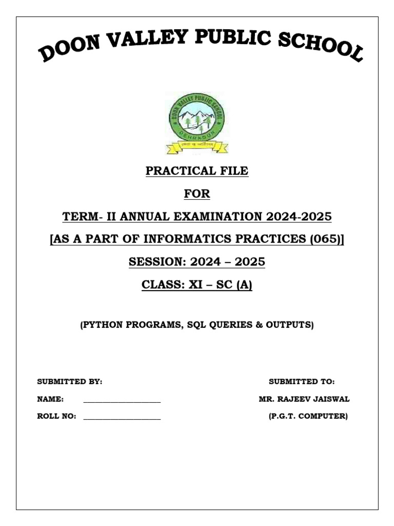 IP Practical File XI-Sc A 2024 (3) - Removed | PDF