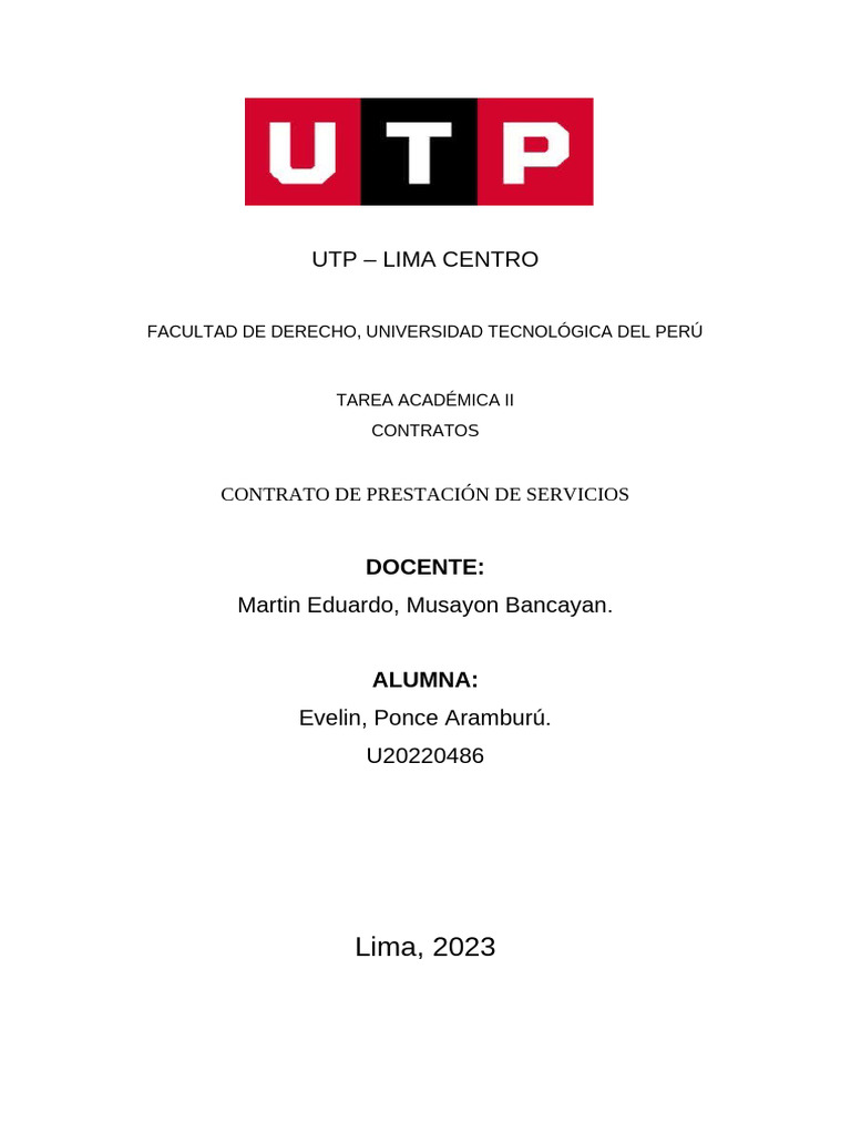Contrato de Prestaciones de Servicio-Ta2 | PDF | Derecho laboral