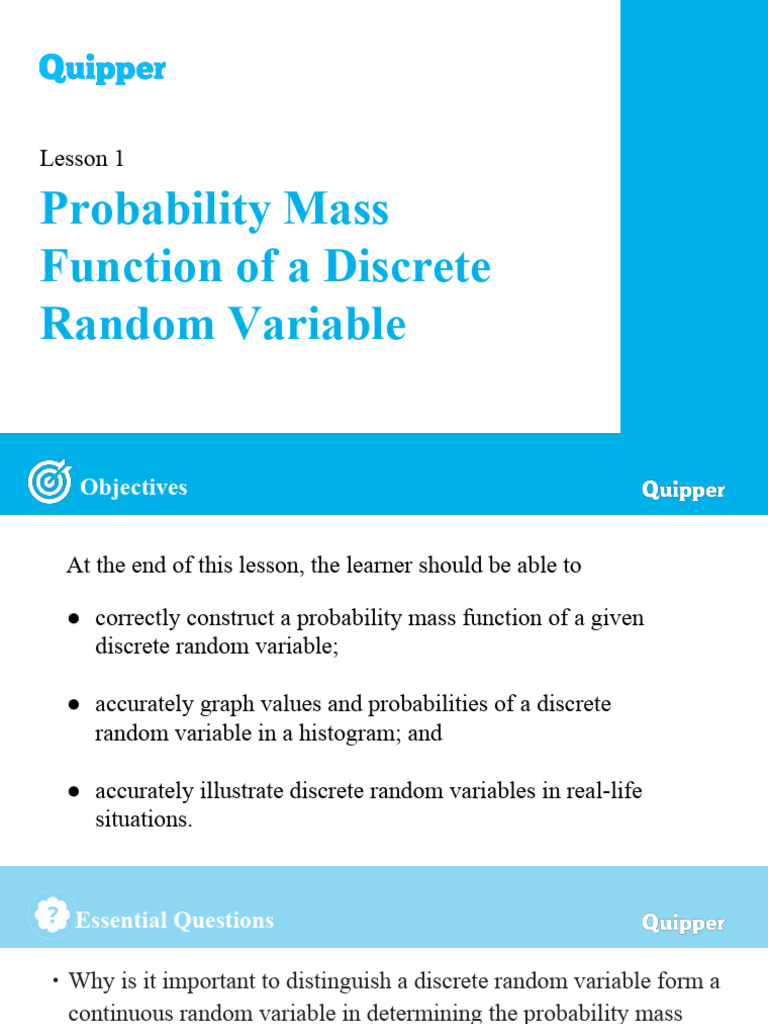 LESSON 1_RANDOM VARIABLES | PDF