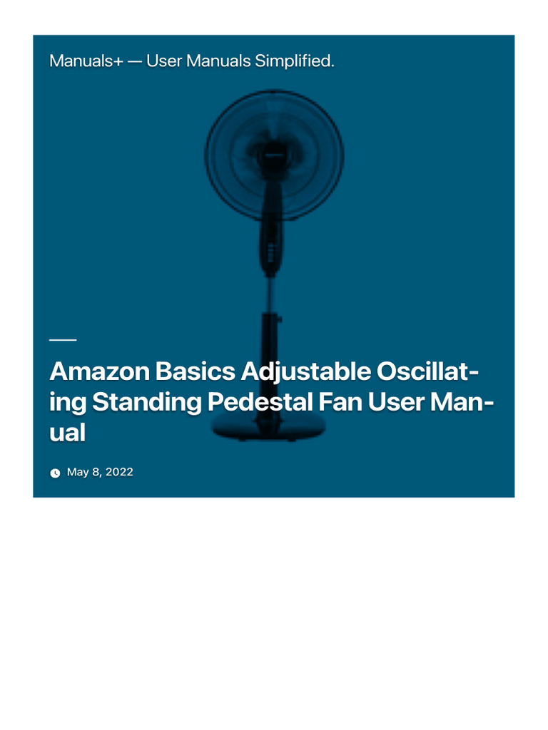 Amazon Basics Fan User Manual | PDF | Power Supply | Fuse (Electrical)