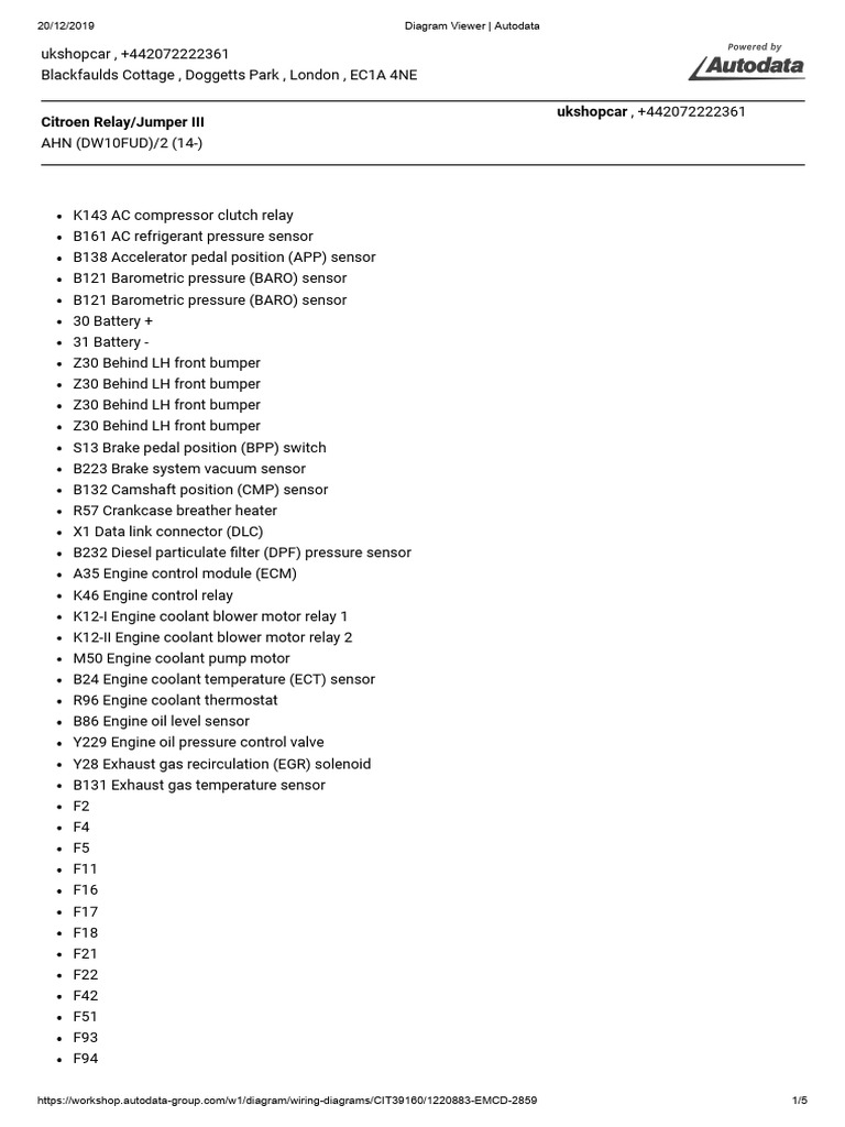 JUMPER III - 2,0D BlueHDi 4x2-AHN (DW10FUD) 2.0 (2014-19) | PDF | Internal Combustion Engine ...