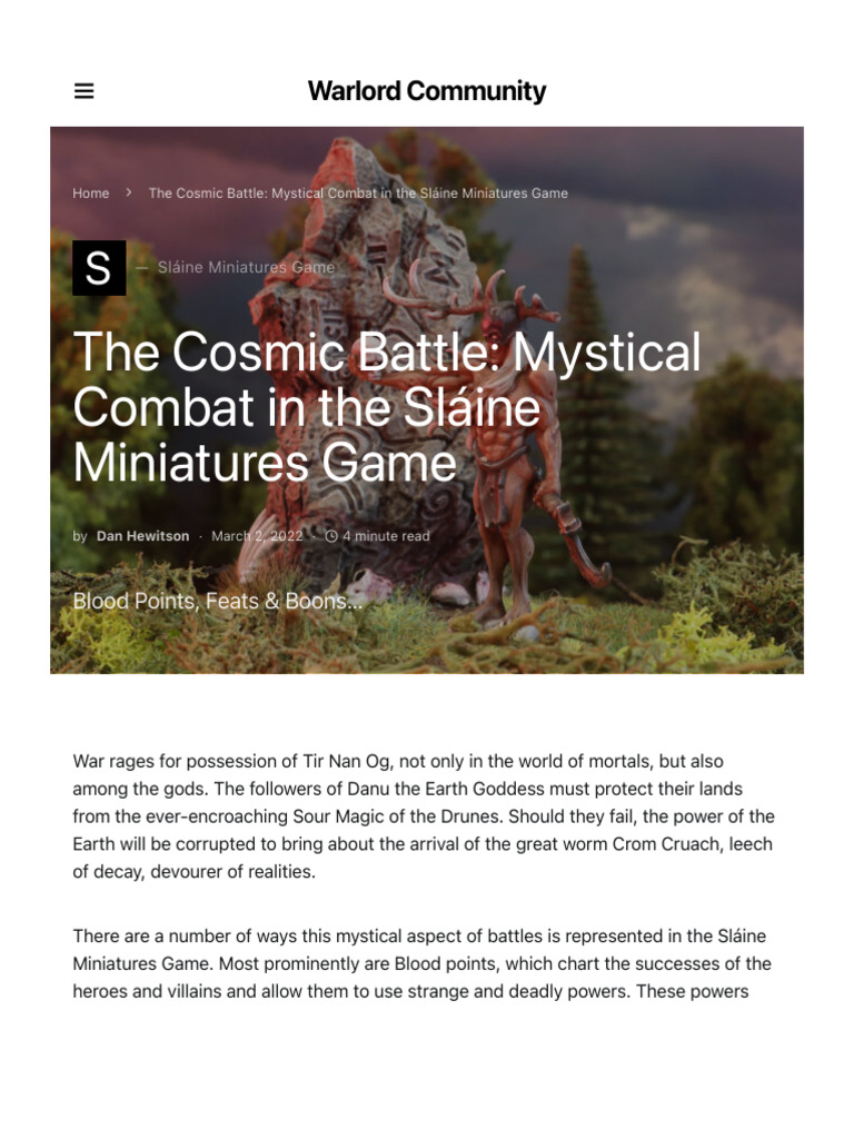 The Cosmic Battle- Mystical Combat in the Sláine Miniatures Game ...