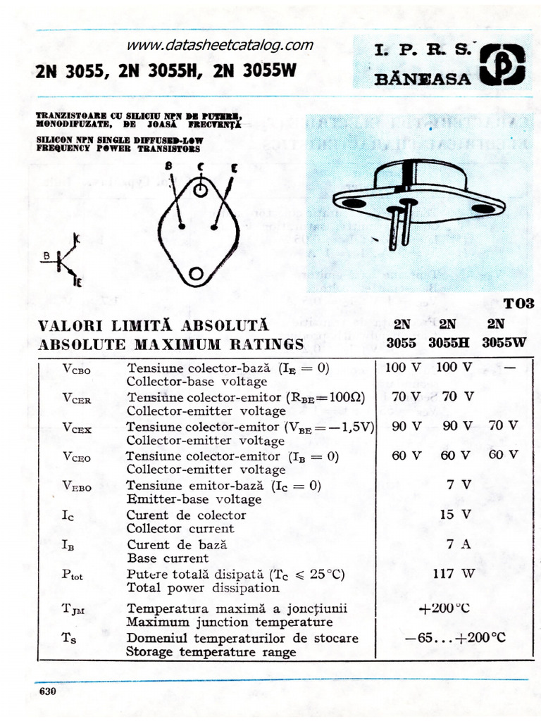 2N3055 2N3055H 2N3055W | PDF